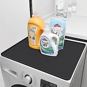Washer and Dryer Top Protector, 23.6“ x 19.7" Protective Silicone Rubber Mat for Washing Machine or Dryer, Washable Mat for Top of Washer or Dryer, Support Heat Washer or Dryer Mat for Laundry Room