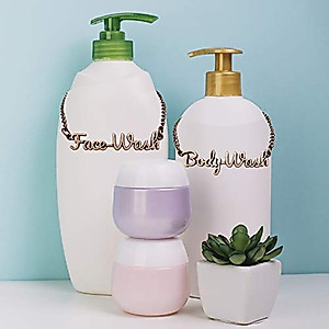 KreaSHen Soap and Lotion Label Tags Rust Resistant (Face Body Wash Bronze)