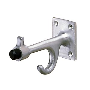 BOBRICK 212 Aluminum Clothes Hook with Bumper, Matte Finish, 3-3/4" Length