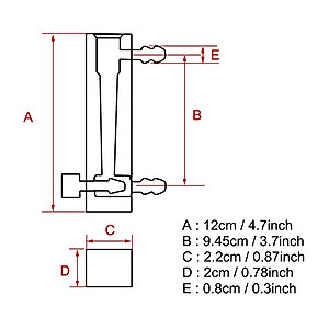 LZQ-7 Flowmeter 2-20LPM Acrylic Air Gas Flowmeter with Control Valve for Measuring Controlling Gas Flow