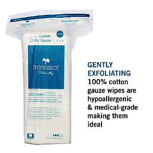 INTRINSICS 401423 Med-Esthetic 100% Cotton Large 12-Ply Gauze 4"x 4" - 200 Count