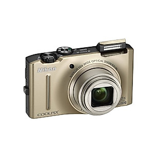 Nikon Coolpix S8100 12.1 MP CMOS Digital Camera with 10x Zoom-Nikkor ED Lens and 3.0-Inch LCD (Gold)