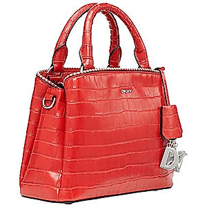 DKNY womens Dkny Paige Sm Satchel, Bright Red, One Size US