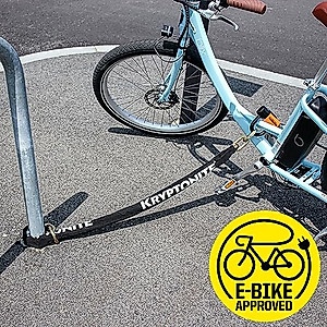 Kryptonite New York 1213 Cinch Ring Bike Chain Lock, 4.2 Feet Long Heavy Duty Anti-Theft Sold Secure Gold Bicycle Chain Lock and Keys for Ultimate Security E-Bike, Motorcycle, Scooter