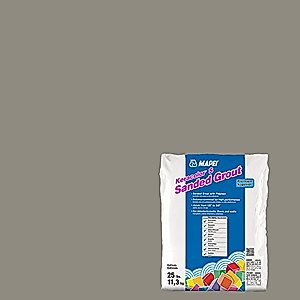 MAPEI Keracolor S Pewter Cementitious Sanded Powder Grout - 25LB Bag