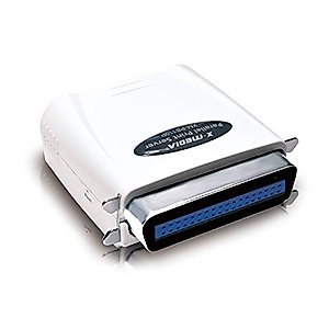 X-MEDIA XM-PS110P 1-Port 10/100Mbps Fast Ethernet Parallel Print Server, Parallel Centronics Port Network Print Server