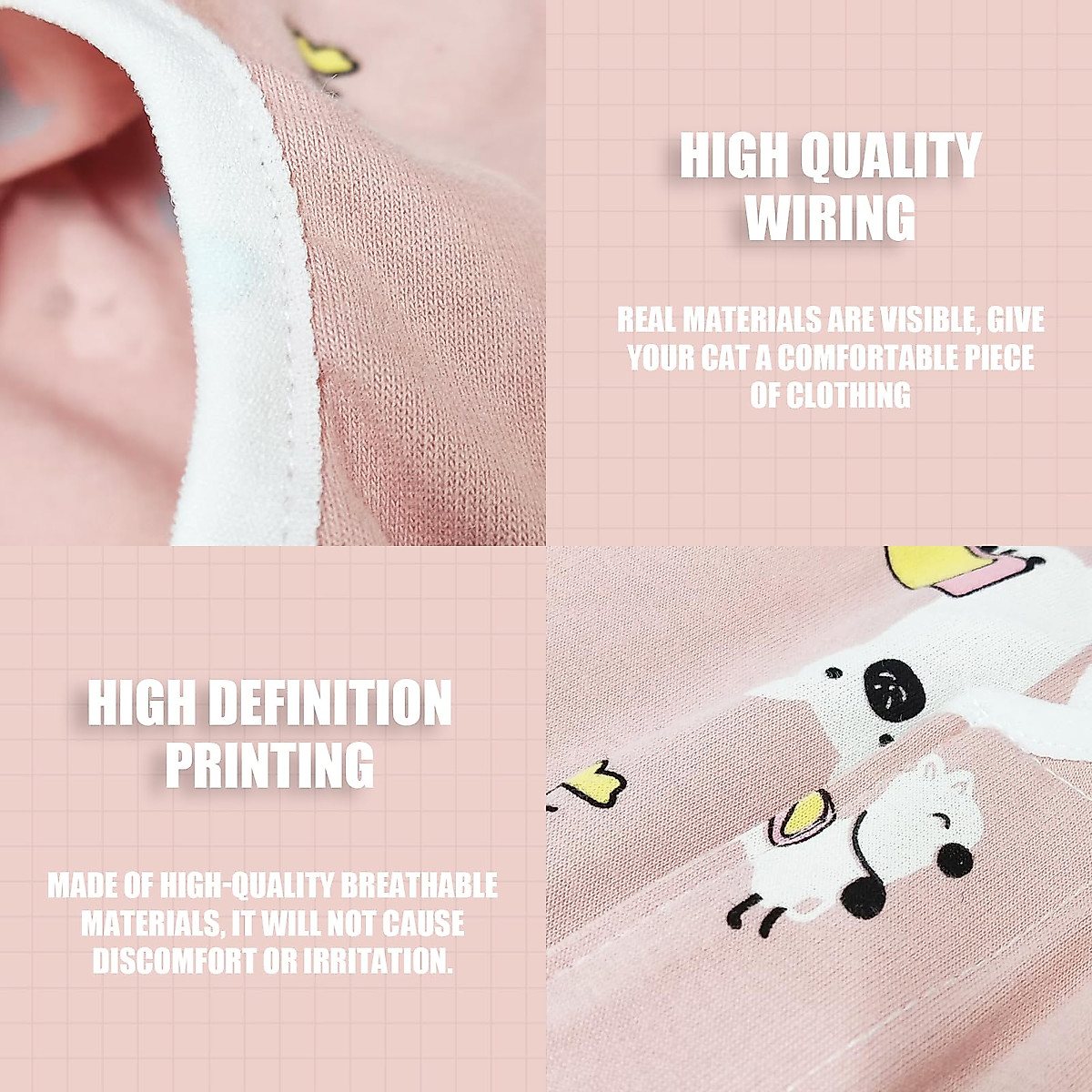 2 Pcs Cat Surgery Recovery Suit, Cat Onesie for Cats After Surgery, Cat Recovery Suit Anti Licking Wounds, Cat Outfit E-Collar Alternative for Cats, Cat Spay Recovery Suit Female (Sheep+Cat, Large)