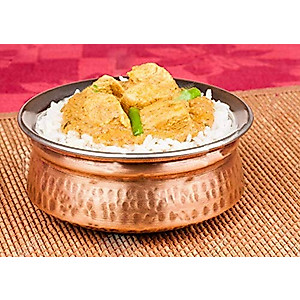 Set of 4 - Copper Tableware Serving Bowl - Indian Serveware Set - Dia 5 Inches