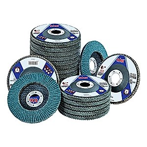 Sali 20 Pack Zirconia Flap Disc 40 Grit 4.5" x 7/8-Inch Sanding Disc Bevel Type #29 Premium and Industrial Grade Angle Grinder Grinding Wheel High Performance Edge Grinding