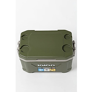Igloo 60367 Sportsman Latitude 52 Cooler Box, Approx. 11.2 gal (49 L), Sportsman, Latitude, Outdoor, Camping, Leisure, Fishing, Green