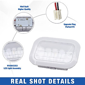 Delixike Refrigerator W10843353 (W11205083, W10695459) 1 LED Module for Whirlpool