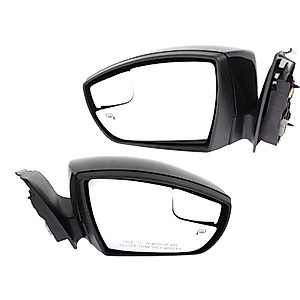 Kool Vue Driver & Passenger Side Power Heated Mirrors for Ford Focus 2015-2016 With Signal Light & Spotter Glass Paintable Sedan