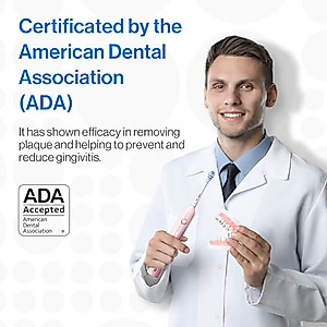 usmile [ADA Accepted] Electric Toothbrush, Type-C Rechargeable Sonic Toothbrush for Adults with 2 Brush Heads, 1 Charge Lasts for 365 Days, Whitening Powered Toothbrush with Smart Timer, Y1S Pink