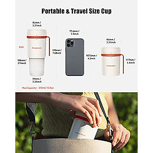 EASEHOLD Portable Blender, Personal Blender for Shakes, Mini Blender USB Magnetic Rechargeable, Travel Juicer Cup with Ultra Sharp 4 Blades, BPA-Free 10.5oz To-Go Fruit Mixer for Office, Sports, Gym