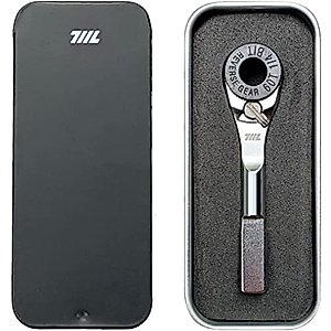 711L EDC Ratchet Wrench With 2 PCS of T9 and Security T10 Hex Bits I ¼” Hex Bit Ratchet Wrench 4 For Multitool Maintenance