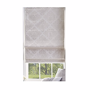 Damask Room Darkening Cordless Roman Shade