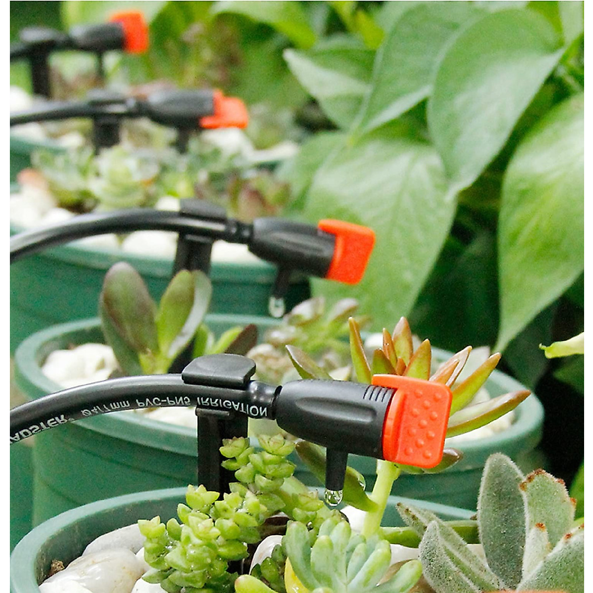 Yulaiyoen Garden Irrigation Dripper, 30 Pack Adjustable Drip Emitters Garden Succulent Watering Dripper Sprinkler for 4mm/7mm Hose for Home Succulents Plants Lawn Flower Irrigation System