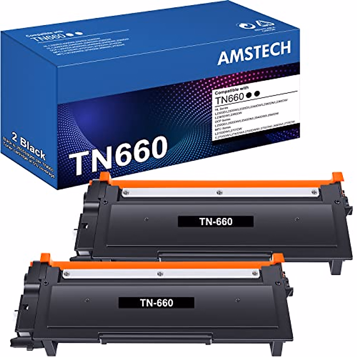 TN-660 TN 660 TN660 High Yield Black Toner Cartridge 2 Pack Compatible Replacement for Brother TN6602PK TN630 HL-L2380DW HL-L2300D HL-L2320D HL-L2340DW MFC-L2700DW MFC-L2740DW DCP-L2540DW Printer