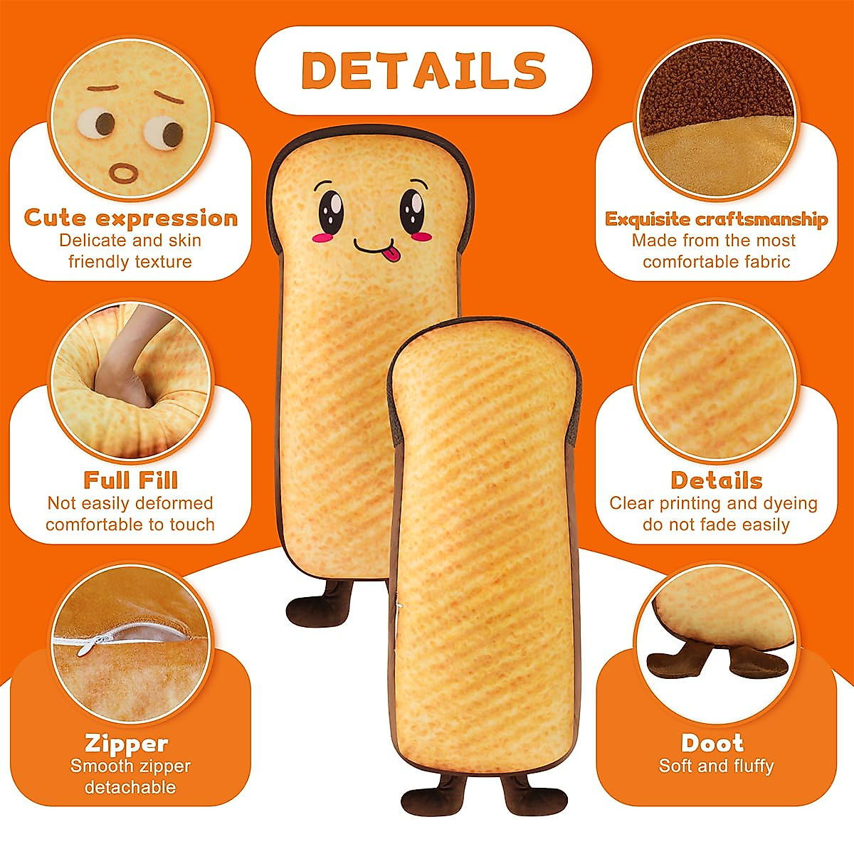 VYUSIT Cat Plush Body Pillow, 24 inch Long Cat Pillow Cute Gray Stuffed Animals Big Eyes Soft Plushies Doll Toys Kawaii Gift for Kids Girlfriend