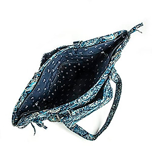 Women Signature Cotton Tote bags for women handbags with handles Medium Size Shoulder Bag Quilted Teacher Work Tote Bag (Peacock)