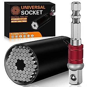 KIWOEN Universal Socket Tools Gifts for Men, Socket Set Grip (7-19mm) Multi-Function Power Drill Adapter,Christmas Gifts Cool Stuff Gadgets for Dad/Father,Boyfriend,Husband,DIY Handyman,Him,Wome