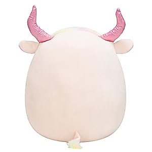 Squishmallows Official Kellytoy Plush Farm Squad Squishy Soft Plush Toy Animals (Rondah Longhorn Cow, 14 Inch)