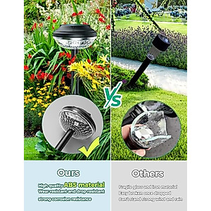 Staffzille Solar Pathway Lights 8 Pack, Solar Lights Outdoor Waterproof IPX5, 200lm Brightness Up to 10 Hours Auto On/Off Decorative Solar Lights for Outside Garden, Landscape, Yard, Patio, Driveway