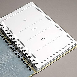 Hardcover Journal Footprints In The Sand Poem Beach Inspirational Wire Bound Notebook w/192 Lined Pages, Large