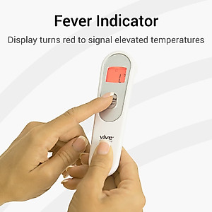 Vive Temporal Forehead Thermometer Scanner for Adults, Kids & Babies - No Touch Medical Grade Infrared Digital Temperature Thermometer for Head, Ear & Fever - Touchless Instant Thermal Temperature Gun