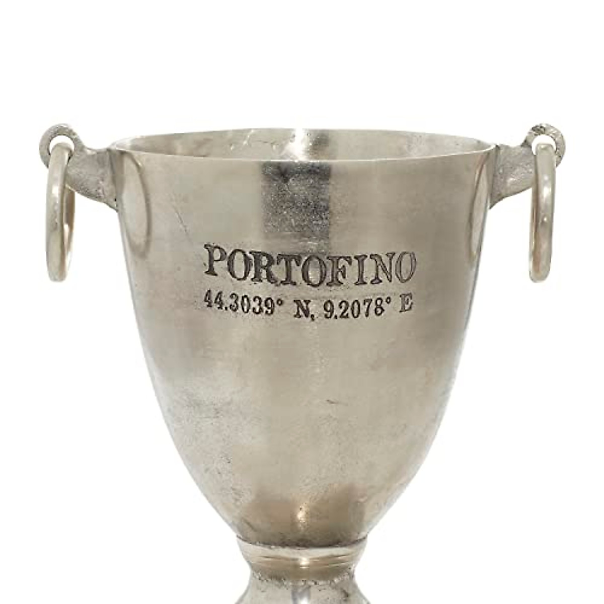 The Novogratz Aluminum Champagne 2 Bottle Ice Bucket, 16" x 12" x 18", Silver