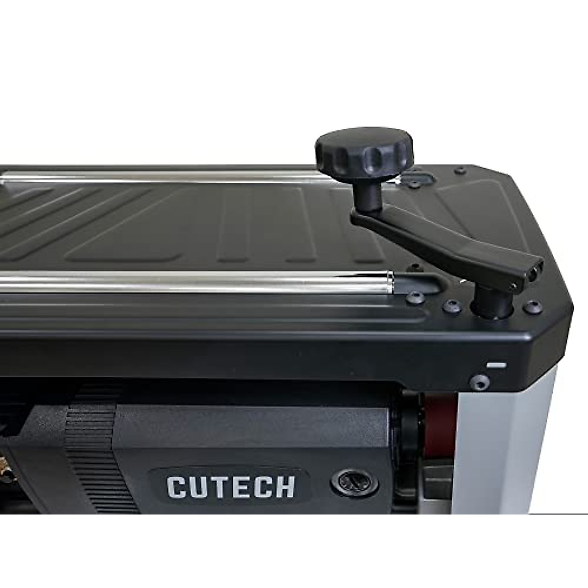 Cutech 40800H 13-Inch Spiral Cutterhead Benchtop Planer with 26 Tungsten Carbide Inserts, 2-Speed Feed Rate, Snipe Minimizer, and Board Return Rollers