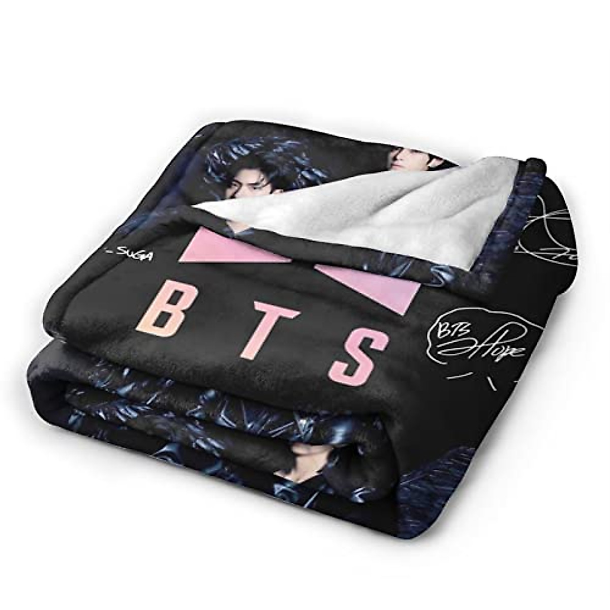 GUASAO Ultra Soft Throw Blanket Flannel Fleece All Season Light Weight Living Room/Bedroom Warm Blanket 50''X40'', Black