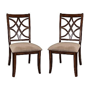 Patio Chairs for Adults, Dining Chair 20 Inch Seat Height 2PCS Cherry Seat Height 20" Wood Capacity 250LB 25.75" L 21" W 40.5" H Living Room Bedroom