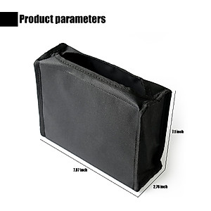 Fogfar 1 PC Car Garbage Bag, Truck-Mounted Waste Bin, Waterproof Car Trash Bin, Automotive Interior Accessory, Multi-Purpose Portable Rubbish Organizer (Black)