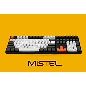 Mistel Doubleshot PBT Keycaps for Mechanical Keyboard with Cherry MX Switches and Clones, 108 Keys Plus Extra 11 Keys Set, PBT Keycaps with 6.25U Space Bar for PC Gaming Keyboard, Gloaming Color
