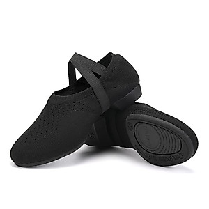 TINRYMX Womens Latin Dance SHOS Closed Toe Ballroom Salsa Tango Teaching Practice Dancing Shoes,US 7