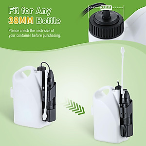 Qualirey Battery Powered Sprayer with Wand Electric Sprayer Weed Killer Sprayer Foldable Nozzle Fits with 38mm Cap 1 Gallon Jugs for Ant, Pest, Mosquito Bug Control Spray for Home Outdoor Garden Lawn