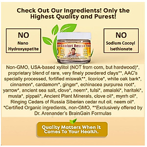 Gum Disease Help! Organic Tooth Powder - Rescue Powder - Helps Gum Recession, Plaque Remove, Prevent Gingivitis, Bleeding Gums & Gum Sensitivity, Helps Inflammation, Anti-Cavity, Receding Gums