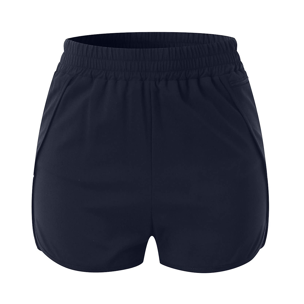 Bblulu Womens Workout Shorts with Zipper Pocktes Quick Dry Biker Shorts Running Short High Waist Shorts Sporty Athletic Pants