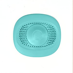 Hair Catcher Durable Silicone Hair Stopper Shower Drain Covers Easy to Install and Clean Suit for Bathroom Bathtub and Kitchen 1 Pack, Green