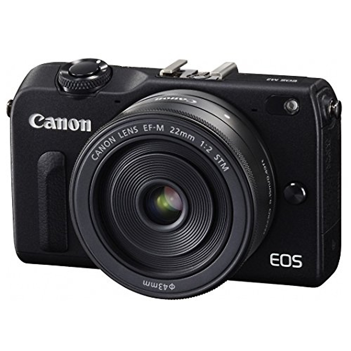 Canon Mirror-Less SLR Camera EOS M2 Triple Lens kit (Black) EF-M18-55mm F3.5-5.6 is STM EF-M22mm F2 STM EF-M11-22mm F4-5.6 is STM Comes EOSM2BK-TLK [International Version, No Warranty]