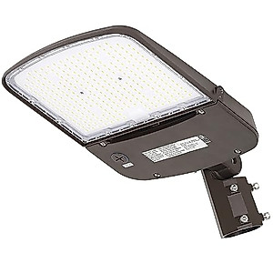 150W/200W Switchable LED Parking Lot Light, 150LM/W 5000K LED Street Lighting with Photocell Sensor [400W-600W HPS Equiv.] 100-277V, Commercial Adjustable Slip Fitter Mount LED Shoebox Light
