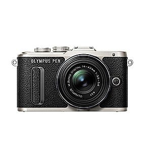 Olympus Pen E-PL8 Black Body with 14-42mm IIR Black Lens