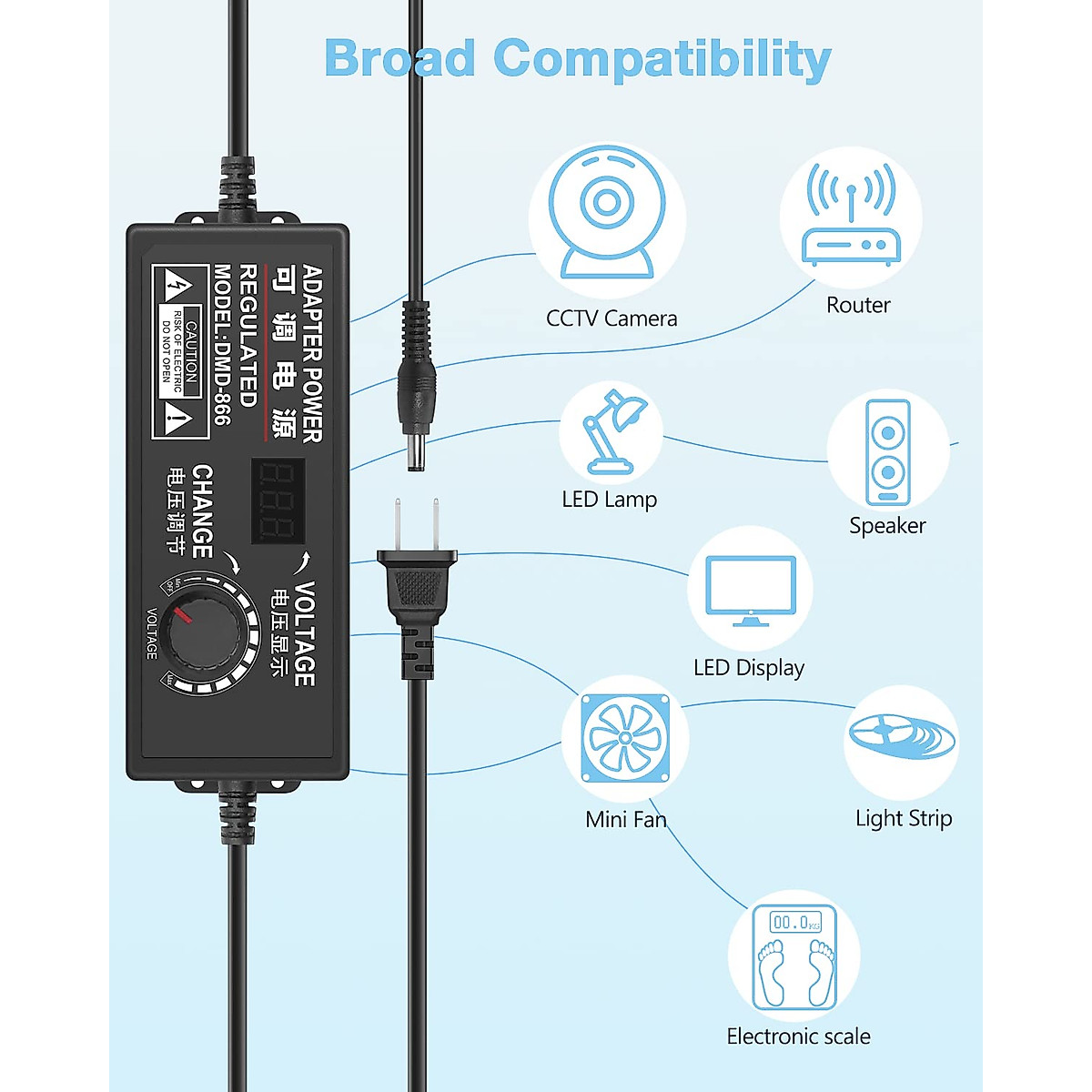Aclorol Universal Power Supply 4V-24V 5A 120W Adjustable AC/DC Power Adapter 100-240V AC to DC 24V 19V 12V 5V 9V 6V 5A 4A Mulit-Voltage Variable Switching Converter with Polarity Converter & 14 Tips