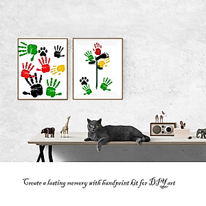 Xingwenice Baby Ink Pad Handprint and Footprint - Washable Safe Pet Paw Print Stamp, Non-Toxic and Acid-Free Ink, Perfect Family Keepsake Baby Shower Gifts for New Mom (Blue, Pink), 3.74×2.52×0.86 ''