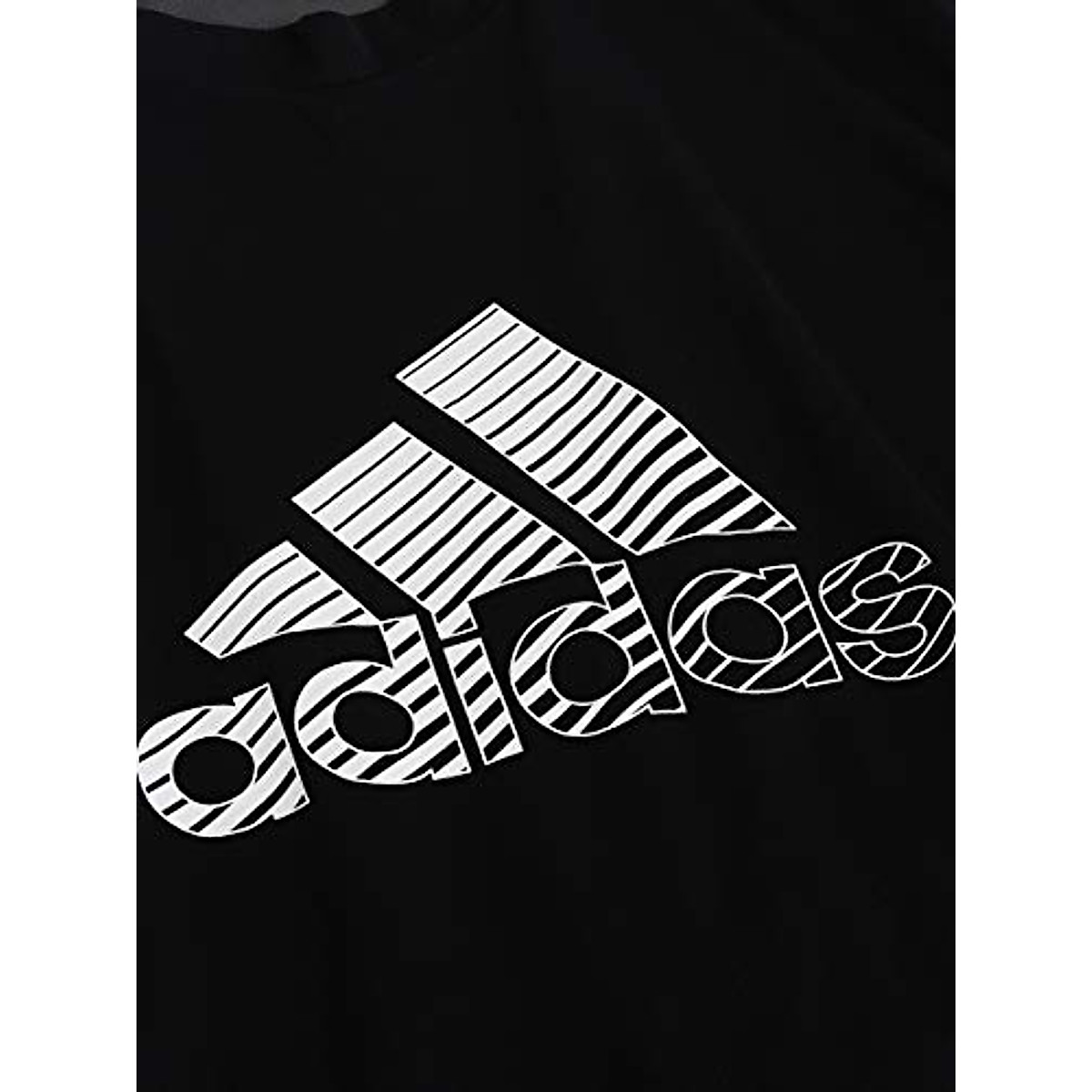 adidas mens Activated Tech Tee Black/Grey Large