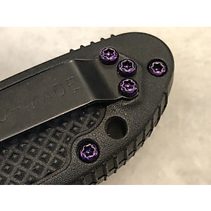 Purple Torx Screws Set For Benchmade Griptilian Scale Pivot & Clip 550 551 553