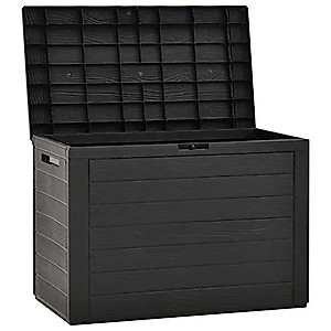 Tidyard Garden Storage Box Storage Cabinet 50.2 Gal Deck Box Garden Organizer Toolbox for Patio, Lawn, Poolside, Backyard Outdoor Furniture 38.7 x 17.3 x 21.7 Inches (W x D x H)