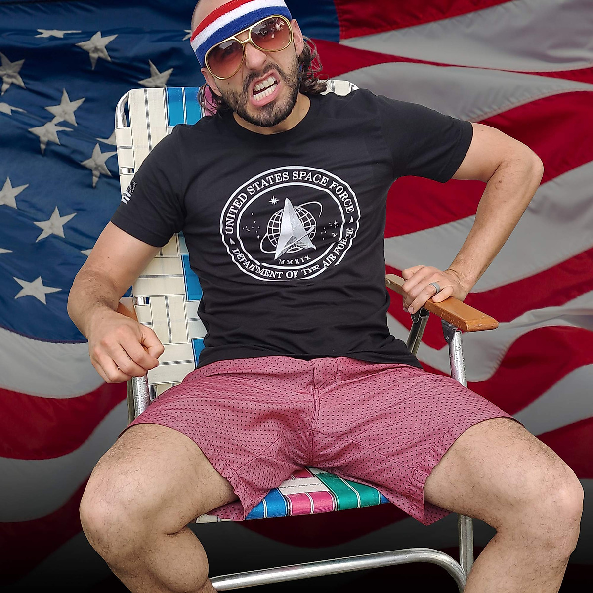 SCOBAR Space Force T-Shirt (Vintage Black, XX-Large)