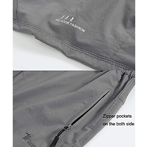 Gopune Women's Outdoor Quick Dry Lightweight Hiking Mountain Pants with Zipper Pockets (Deep Grey,M)